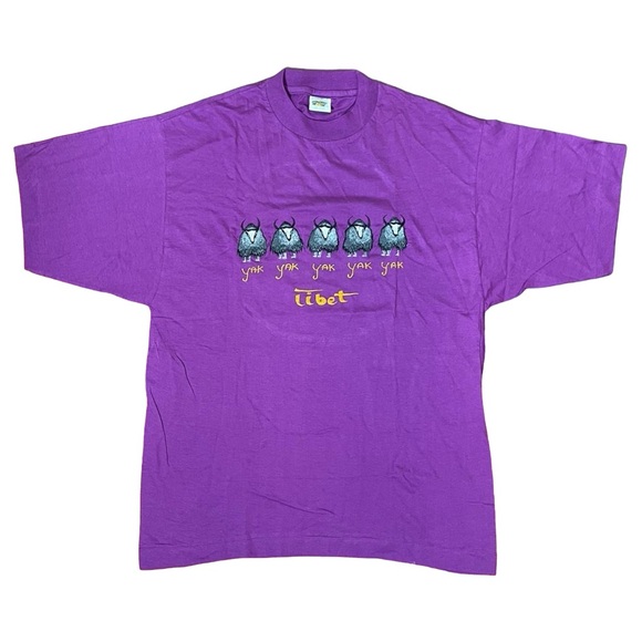 American Vintage | Shirts | Single Stitch Yak Yak Yak Yak Yak Tibet ...